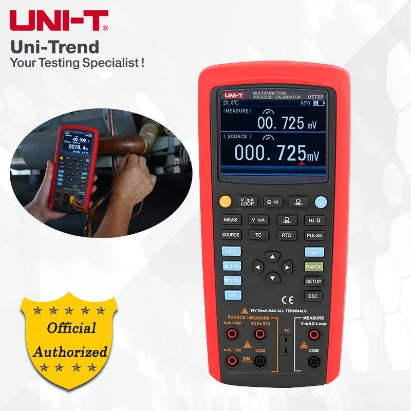 Calibrador-de-proceso-multifunci-n-de-mano-UNI-T-UT725-termopar-RTD-voltaje-resistencia-de ...