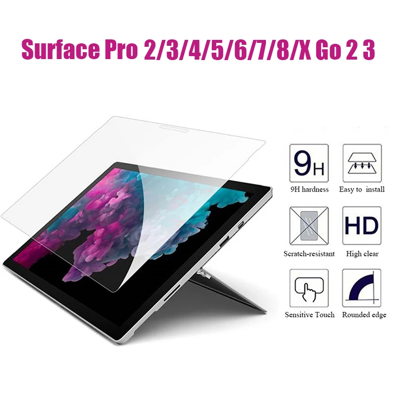 Tempered-Glass-For-Microsoft-Surface-Pro-8-7-6-5-4-X-Go-2-Protective ...