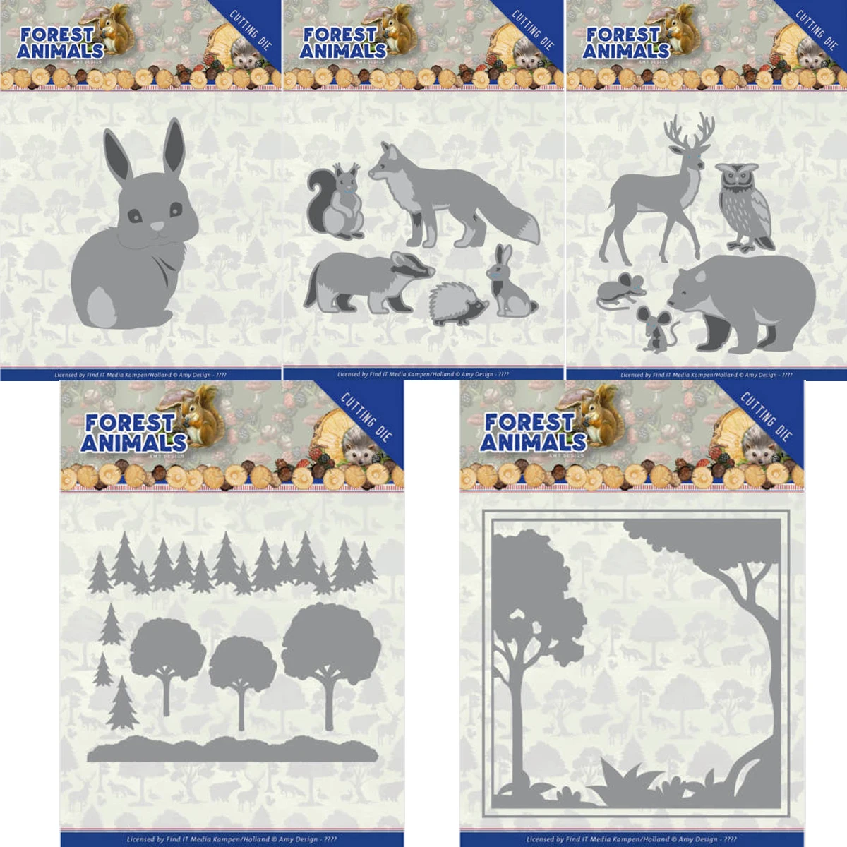 Piggy Craft metal cutting dies cut die mold Forest animals series ...