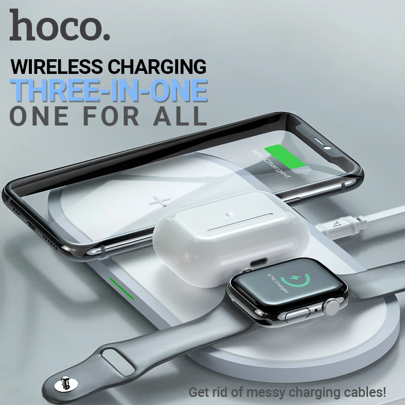 hoco wireless charger 5W 7.5W 10W 15W for iphone samsung phone headset ...