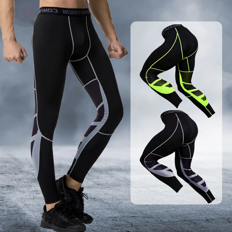 Compression Pants Men Training Fitness Sports Running Tights Gym ...