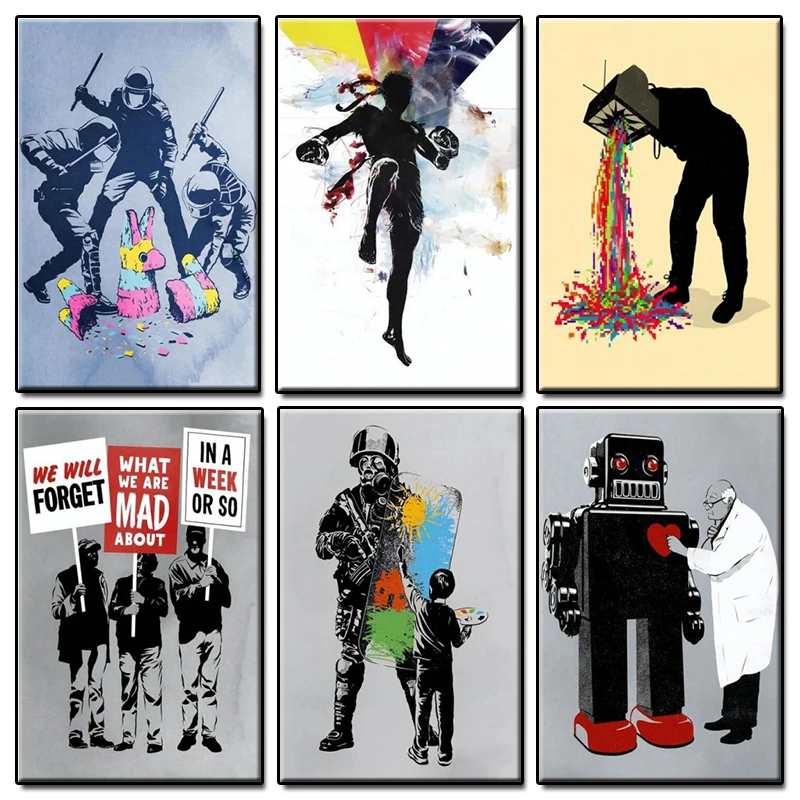 Banksy Graffiti Police