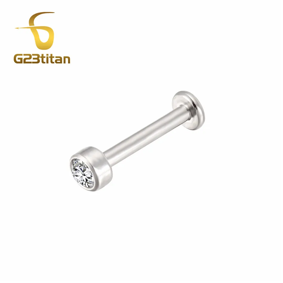 NewkeepsR 16ga G23 Titanium Press Fit Threadless Push-in Labret Lip ...