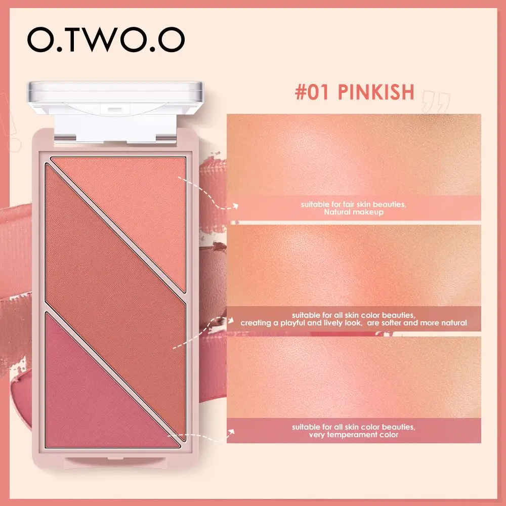 OTWOO Contour Palette Bronzer Highlighter Powder Blush 3 in 1 Makeup ...