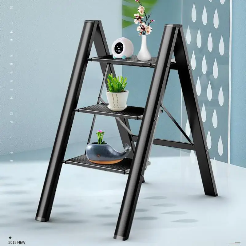 Ultra thin Multifunctional Folding Ladder Household Herringbone Ladder ...