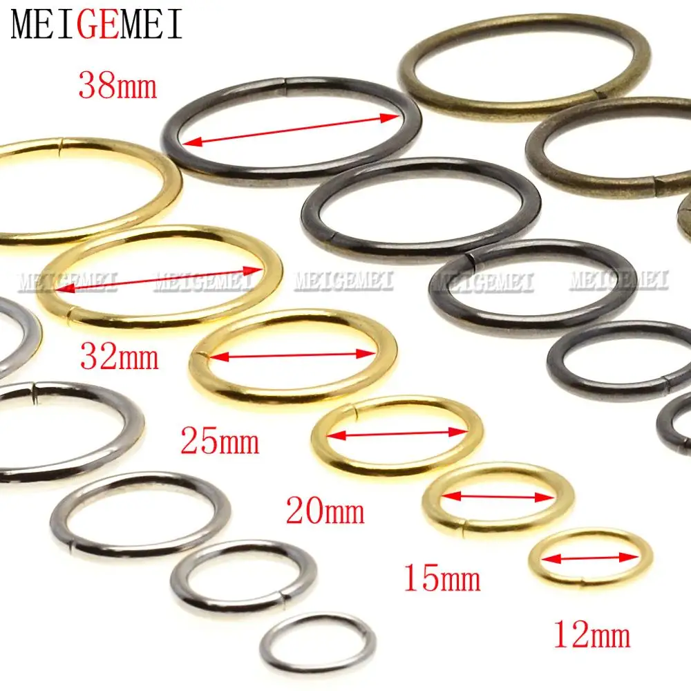 5pcs-12mm-15mm-20mm-25mm-32mm-38mm-O-rings-Metal-Non-Welded-Nickel ...