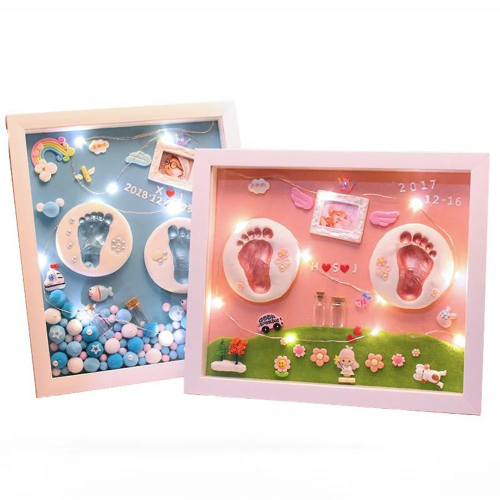 3D Newborn Baby DIY Set Handmade Handprint Footprint Photo Frame – TradeHut
