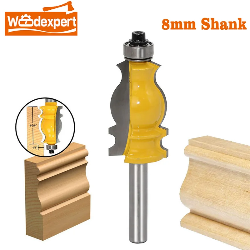 8mm-Shank-Architectural-Molding-Router-Bit-Corner-Rounding-Edge-forming ...