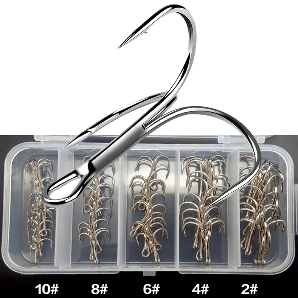 50pcs-lot-Treble-Fishing-Hook-In-Storage-Box-Sharpened-Treble-Hook ...