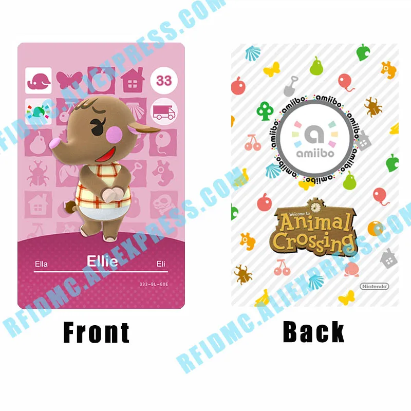 W33 Ellie Custom Made Animal Crossing Welkom Nfc Kaarten Acnh ...