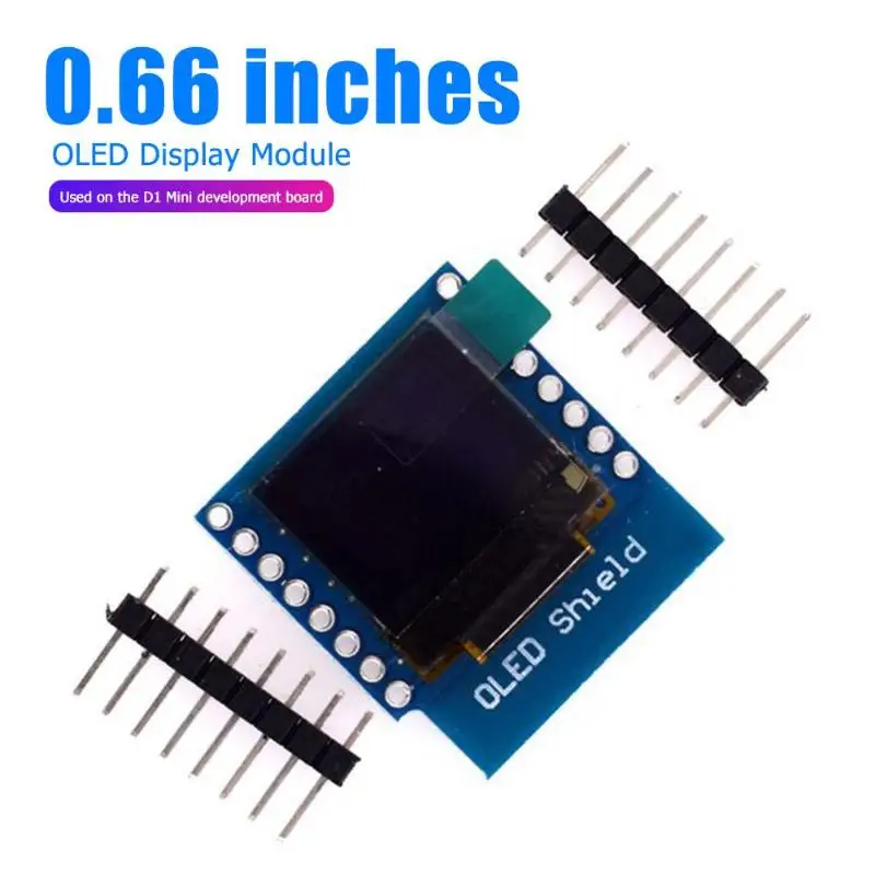 HiLetgo 0.66 OLED WeMos D1 mini OLED Shield with I2C/IIC 64x48 Pixels 3 ...