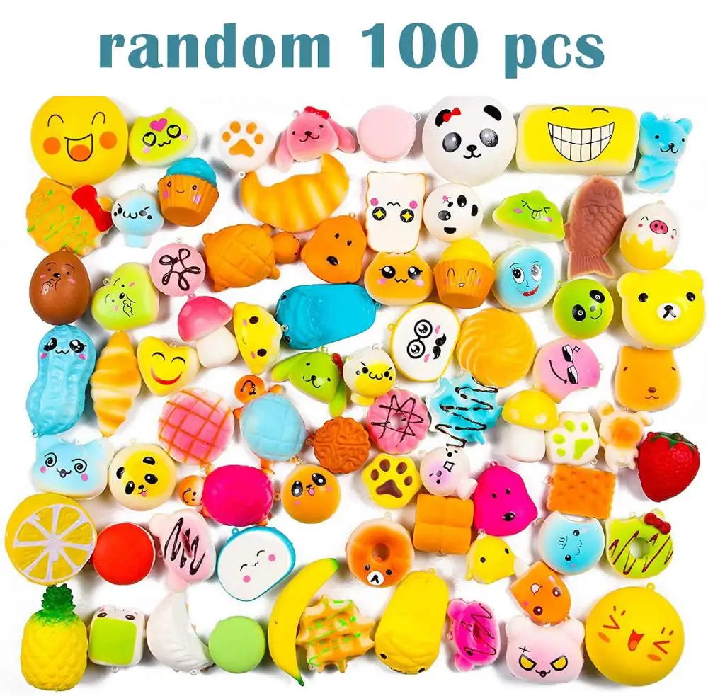 Random-5-60-Pcs-Squishies-Slow-Rising-Simulation-Bread-Squishy-Stress ...