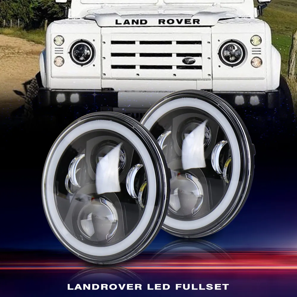 Lenzen, (knipper)lichten NEW 7" Round LED DRL style Headlights for Land ...
