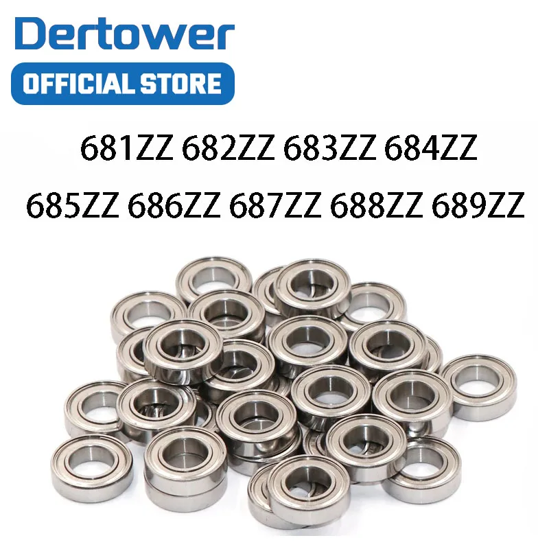 10pcs 681ZZ 682ZZ 683ZZ 684ZZ 685ZZ 686ZZ 687ZZ 688ZZ 689ZZ Miniature ...