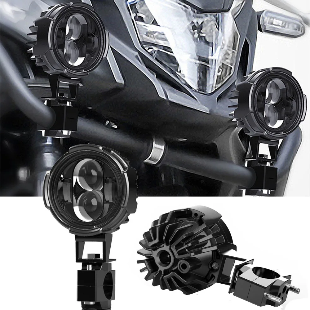 Motorcycle LED Spotlight Headlight Motorcycle LED Fog Lights farol Moto ...