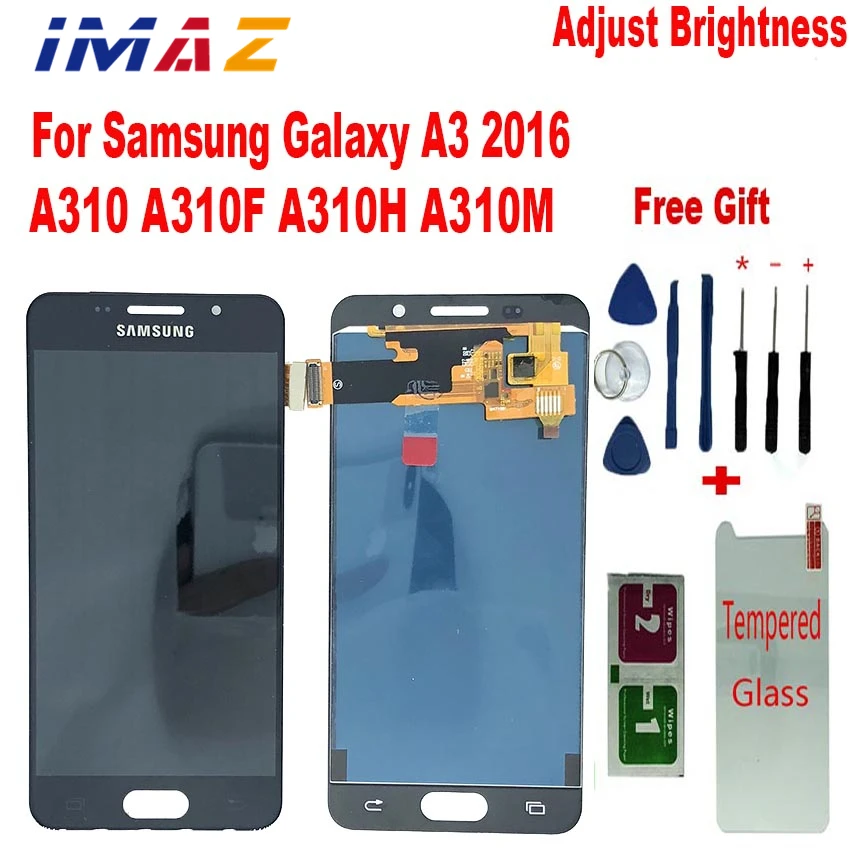 IMAZ Adjust Brightness 4.7" A310 LCD For Samsung Galaxy A3 2016 a310 ...