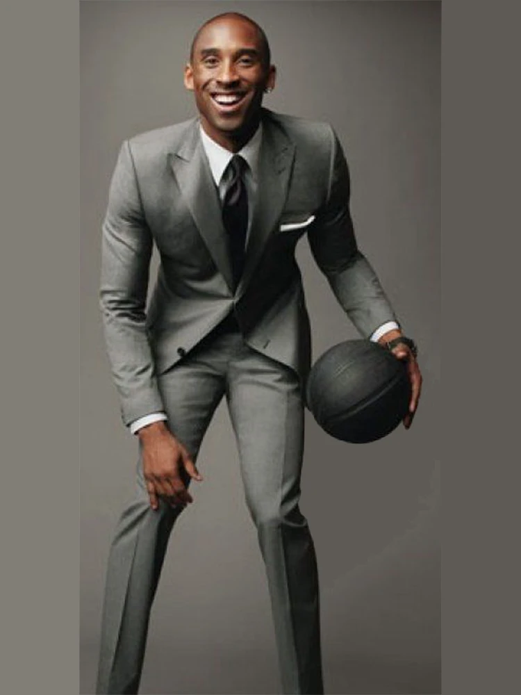 Light Grey Suit Custom Made Light Middle Grey men Suits, Tailor Made ...