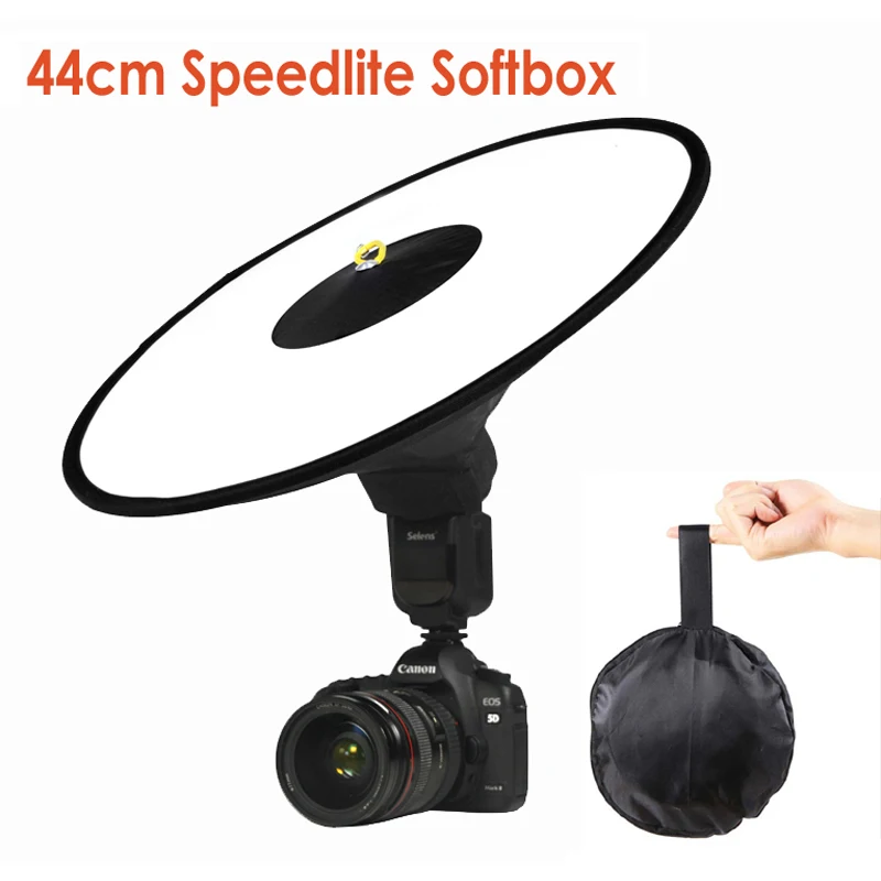 Universal-44cm-Easy-fold-Round-Flash-Softbox-Speedlight-Speedlite-Diffuser-Reflector-for-Canon ...