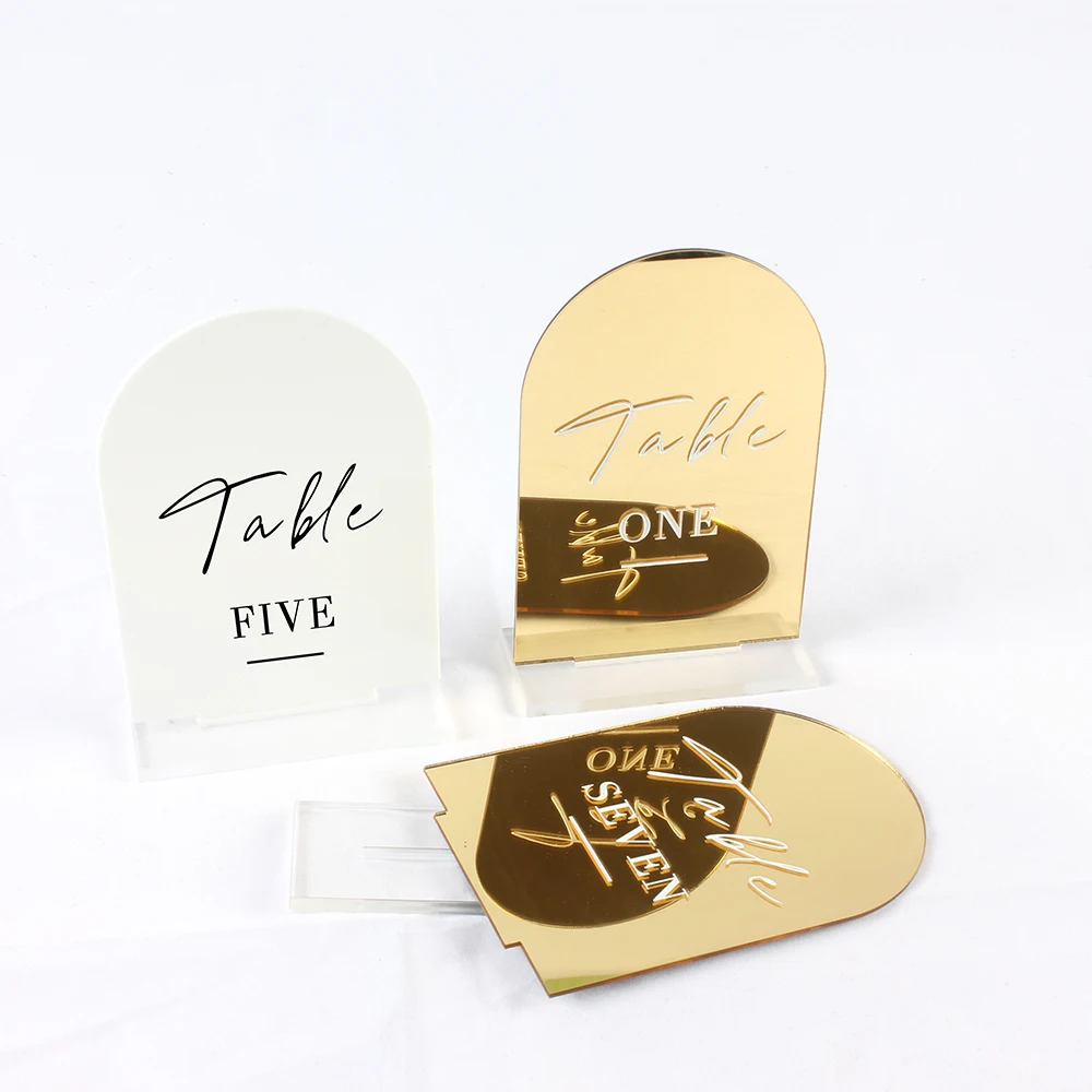 Table Numbers Set Acrylic Mirror Table Numbers Wedding Birthday Party ...