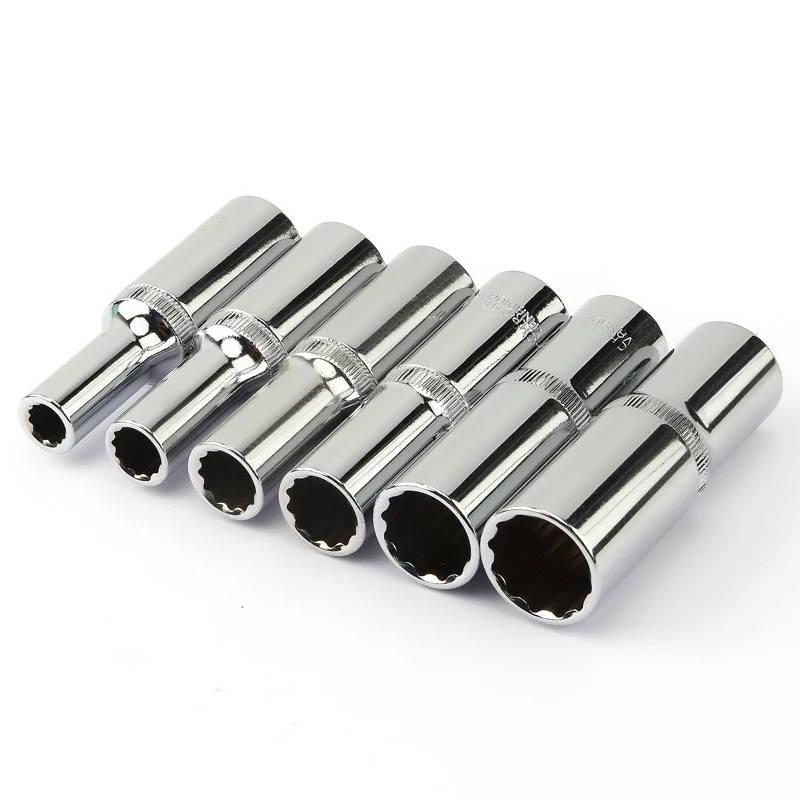 6Pcs-12-Point-1-2-Inch-Drive-Deep-Sockets-Set-78mm-Length-Metric-Mirror ...