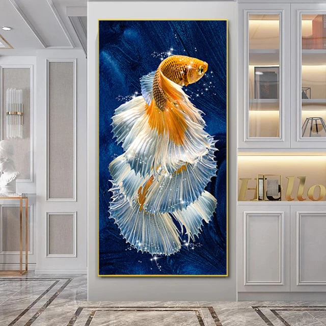 Nine Koi Fish Paintings