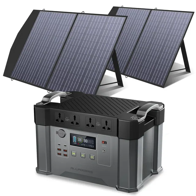 ALLPOWERS Solar Generator Battery Charger, 110V/220V Pure Sine Wave AC ...