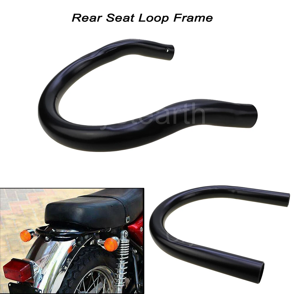 Black 210mm 230mm Flat Cafe Racer Rear Seat Loop Frame Hoop End 1" 25mm ...