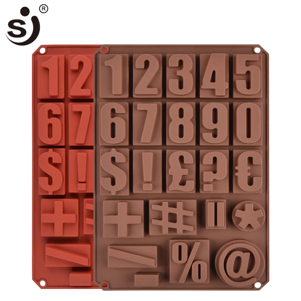 Large Number Symbol Concrete Molds Silicone Concrete Molds DIY Plaster ...