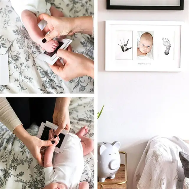 Footprint Imprint Kit Baby Ink Pad Storage Memento Ink Newborn Photo ...
