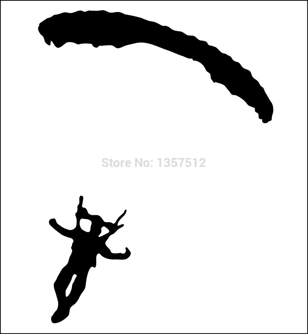 Funny sticker Sky Diving Diver Parachute Car Window Sticker For Truck ...