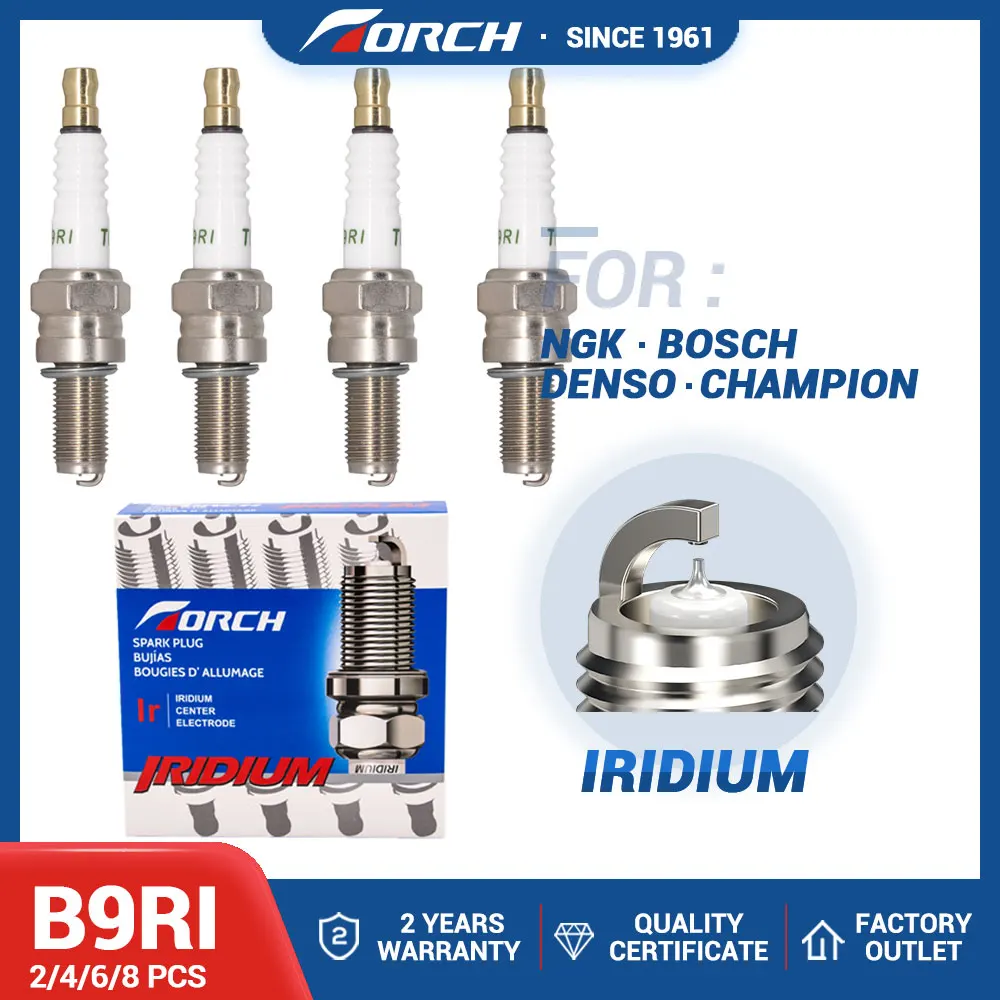 Torch B9RI Resistor Iridium Spark Plug Replace for Motorcycle Candles ...
