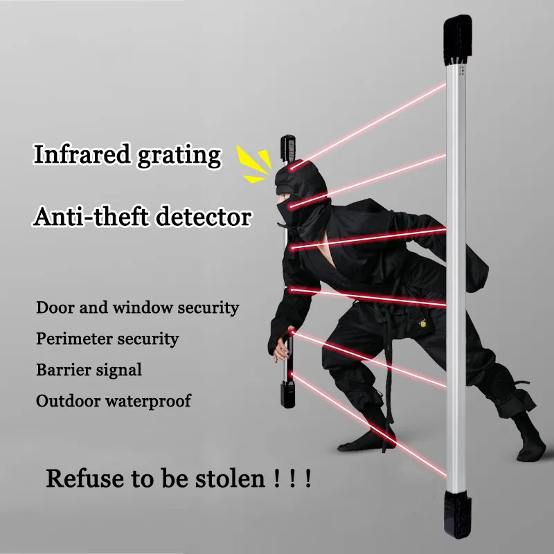 KIN-JOIN-High-Quality-Fence-Sensor-Fence-Alarm-Photoelectric-4-Beam-10m ...