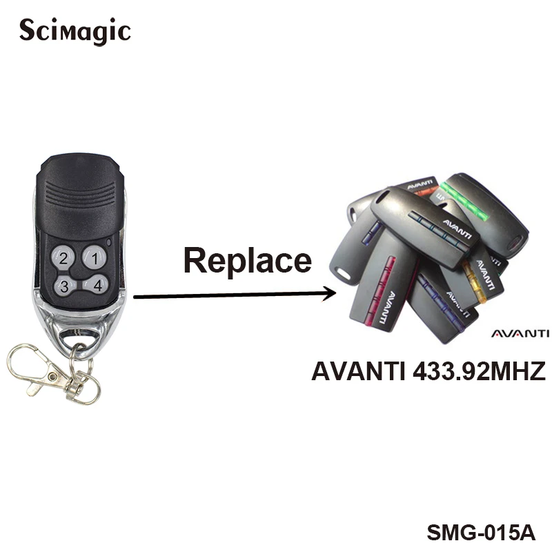 AVANTI garage door gate Remote Control AVANTI 433.92MHz Rolling code ...
