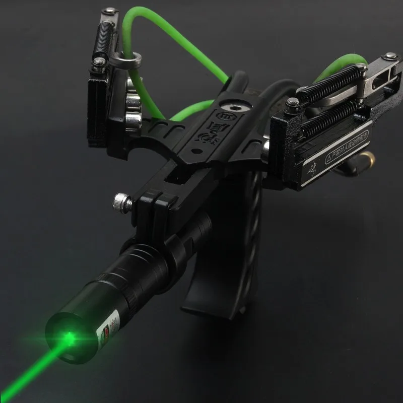 Stainless-Steel-Hunting-Slingshot-Powerful-red-laser-Catapult-with ...