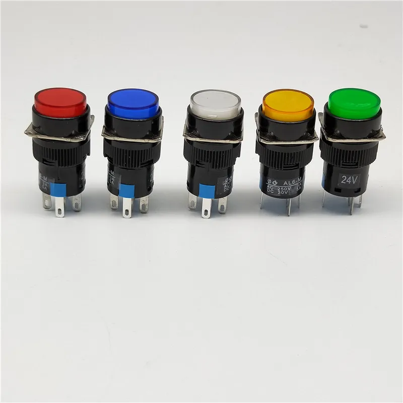 16mm 5v 12v 24v 220v Led Push Button | Led Push Button Switch 220 V ...