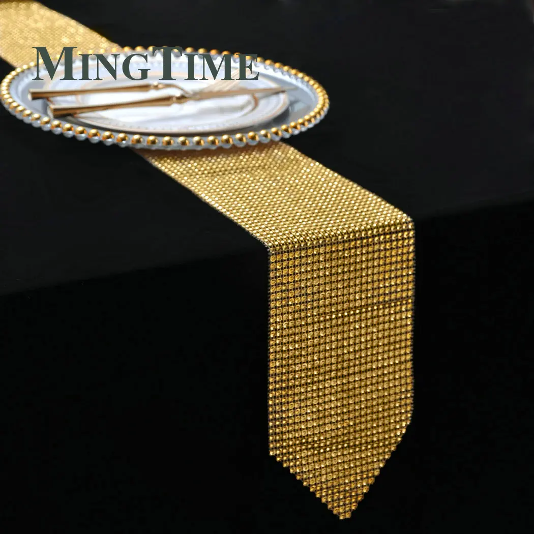 Chemin-de-Table-en-maille-or-argent-diamant-cristal-ruban-strass ...
