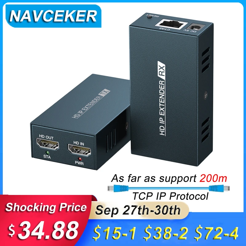 2022 ZY DT236 RJ45 HDMI Extender IP Over UTP/STP CAT5 CAT5e CAT6 ...
