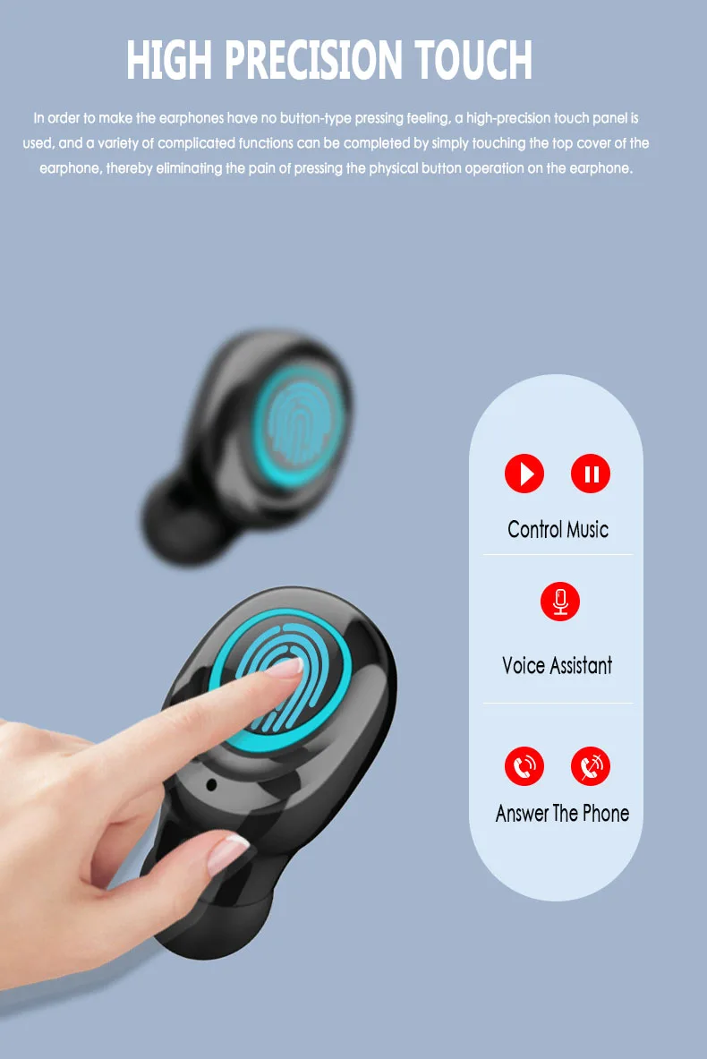 S11 TWS гарнитура беспроводная Bluetooth V5.0 сенсорный наушник Ipx5 ...