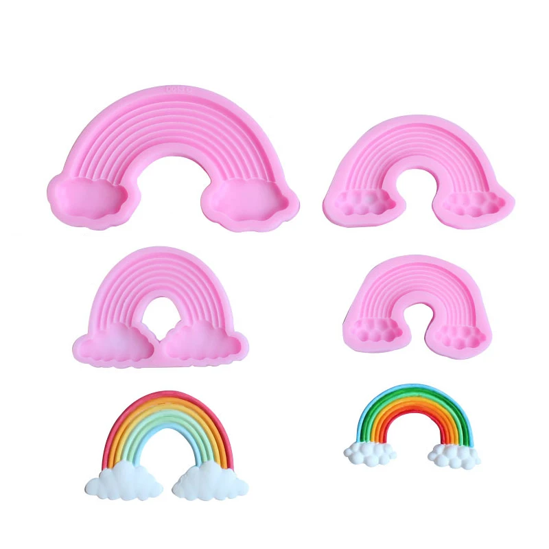 Rainbow Cooking Tools Wedding Cake Decorating Silicone Mold For Baking ...