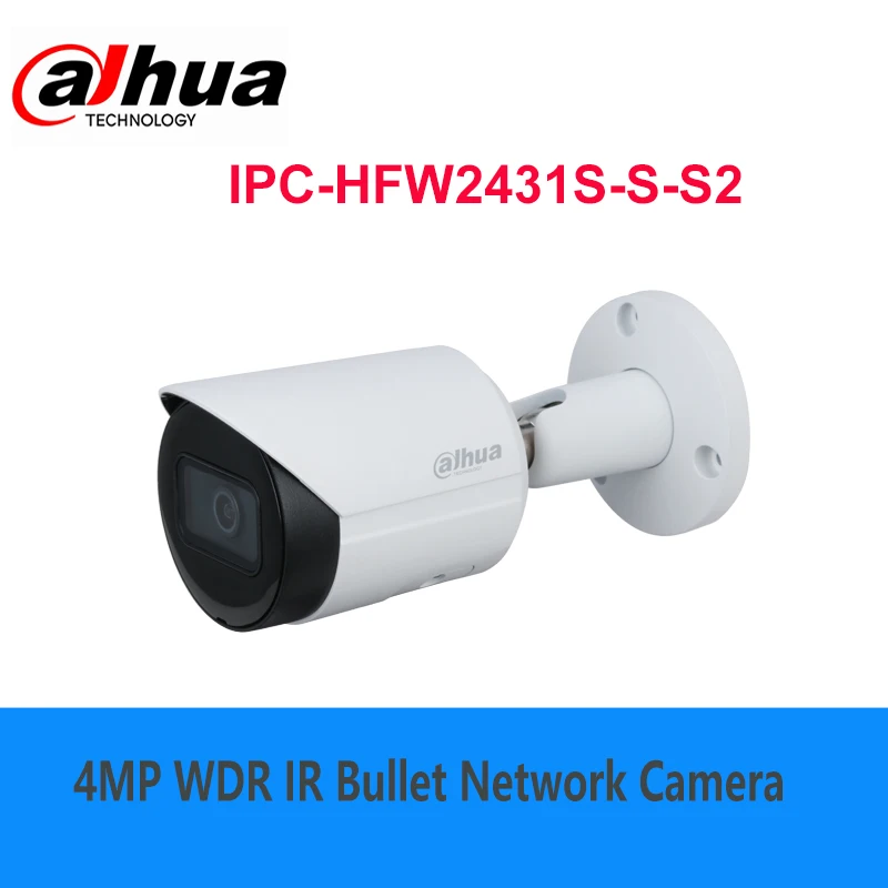Dahua cámara de red Bullet original 4MP Lite IR, fija focal, IPC HFW2431S S S2|Cámaras de ...