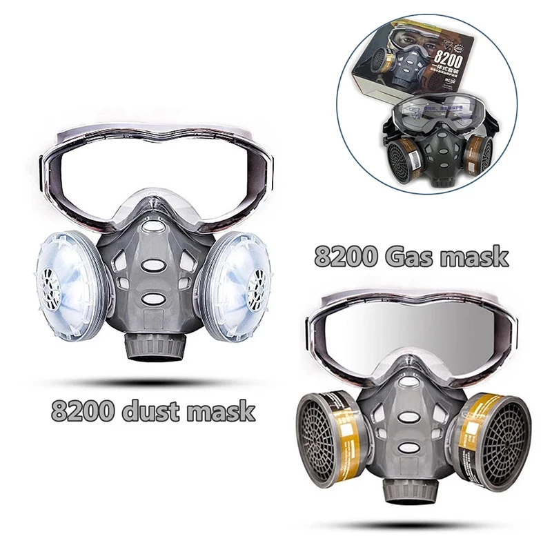 8200-Gas-Mask-Half-Face-Protective-Chemical-Respirator-With-Filters-Safety-Goggles-Industrial ...