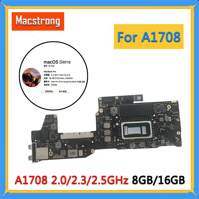 Original A1708 Motherboard 2017 820-00840-A for MacBook Pro A1708 Logic ...