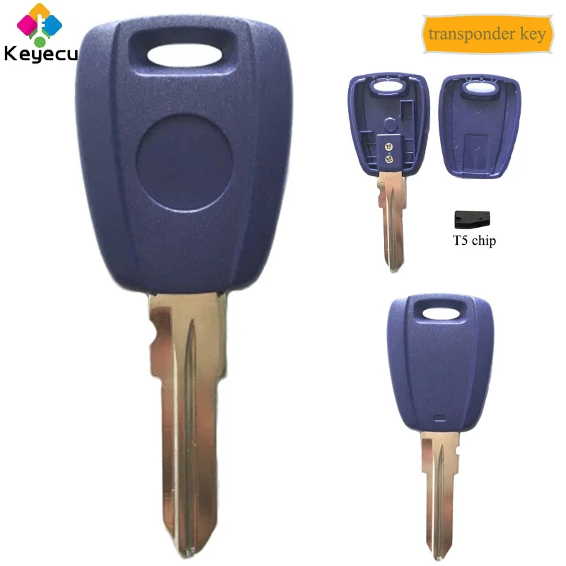 Keyecu Replacement Transponder Key With Gt15 Uncut Blade & T5 Chip ...