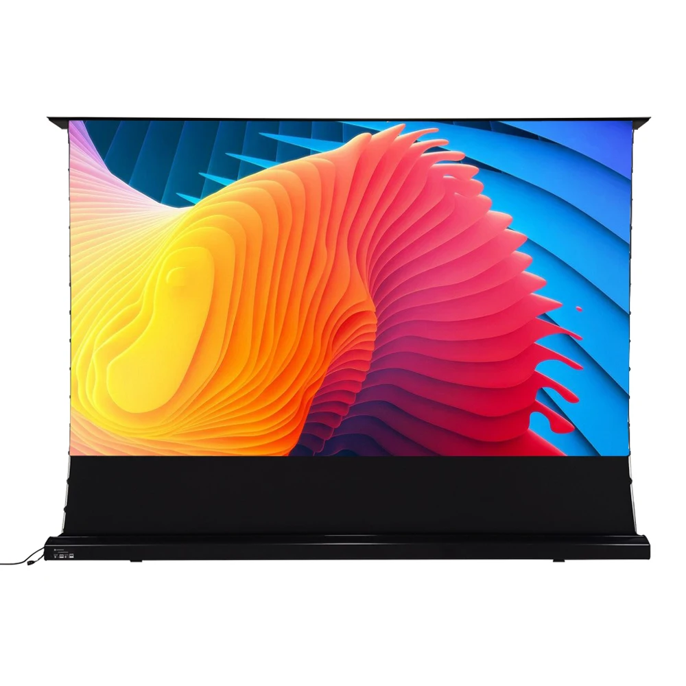 133-Inch-16-9-Matte-White-Floor-Rising-Projector-Projection-Screen ...