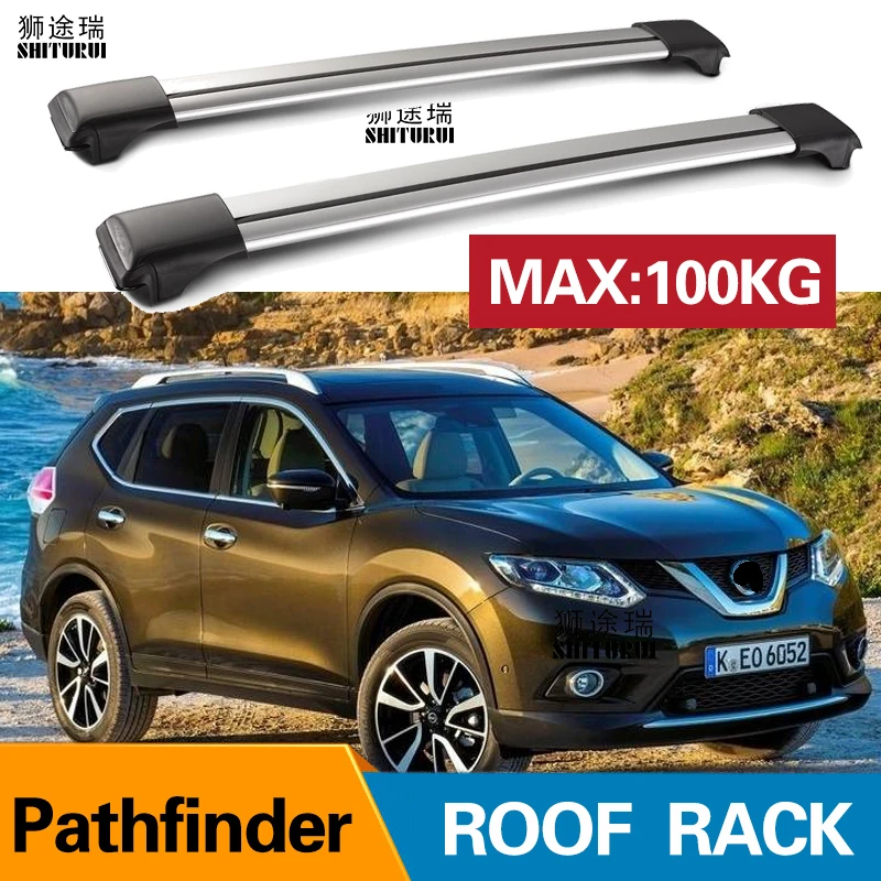 2pcs Roof Bars For Nissan Pathfinder (r52) 2012-2019 Aluminum Alloy ...