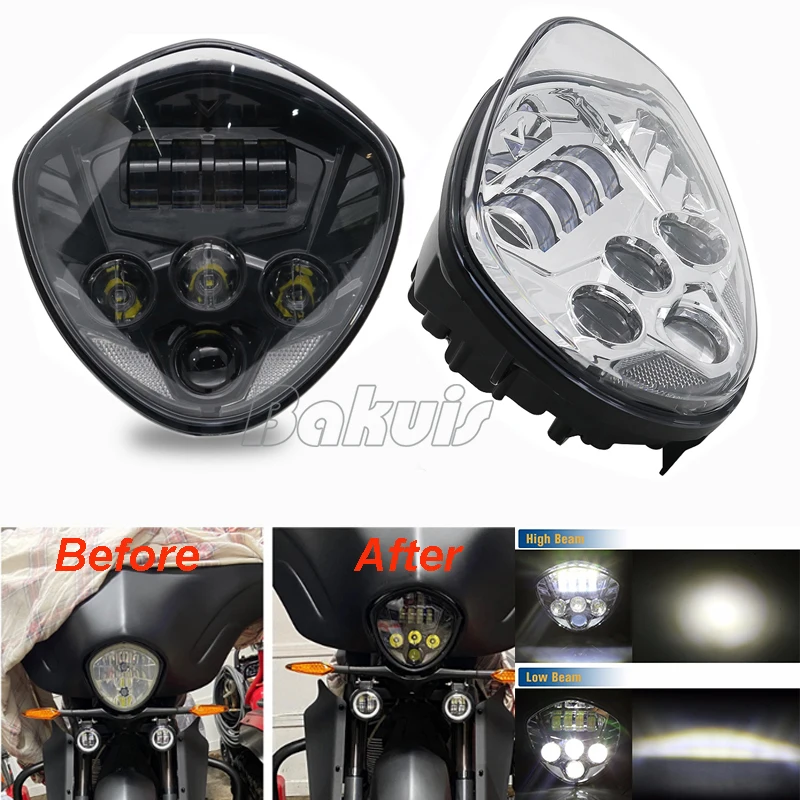 Led-Headlight-Kit-For-Victory-Motorcycles-Cross-Country-8-Ball-Vegas ...