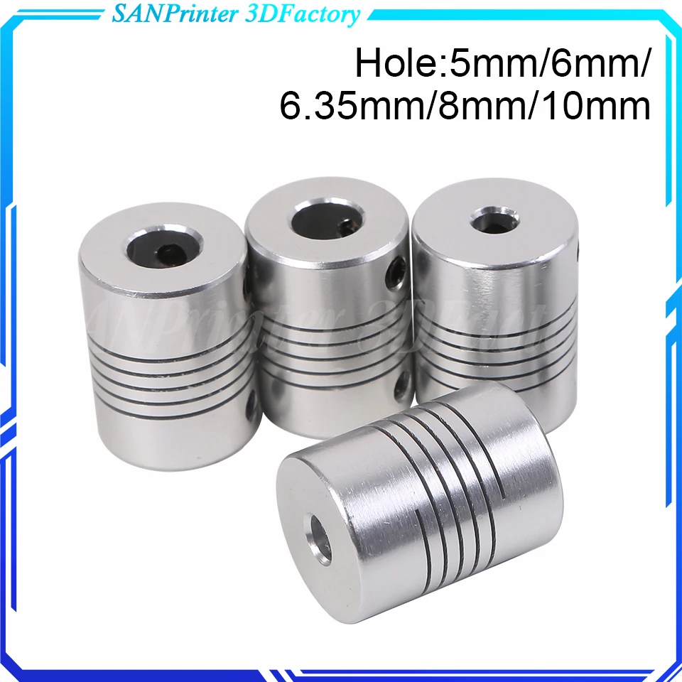 D19*l25 Aluminium Flexible Jaw Shaft Coupling 5/6/6.35/8mm 10mm Cnc ...