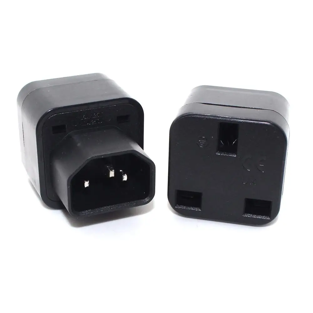 UK-England-To-C14-Power-Adapter-Plug-Black-10A-250V-PDU-UPS-Power ...