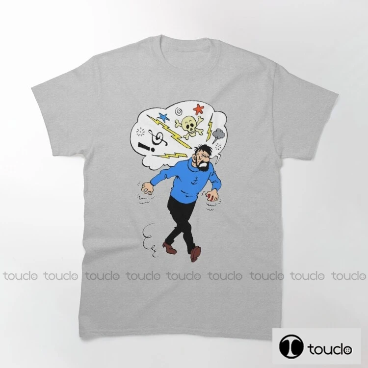 New-Angry-Captain-Haddock-Unisex-Black-Tshirt-Men-T-Shirt-Cotton-Tshirt ...