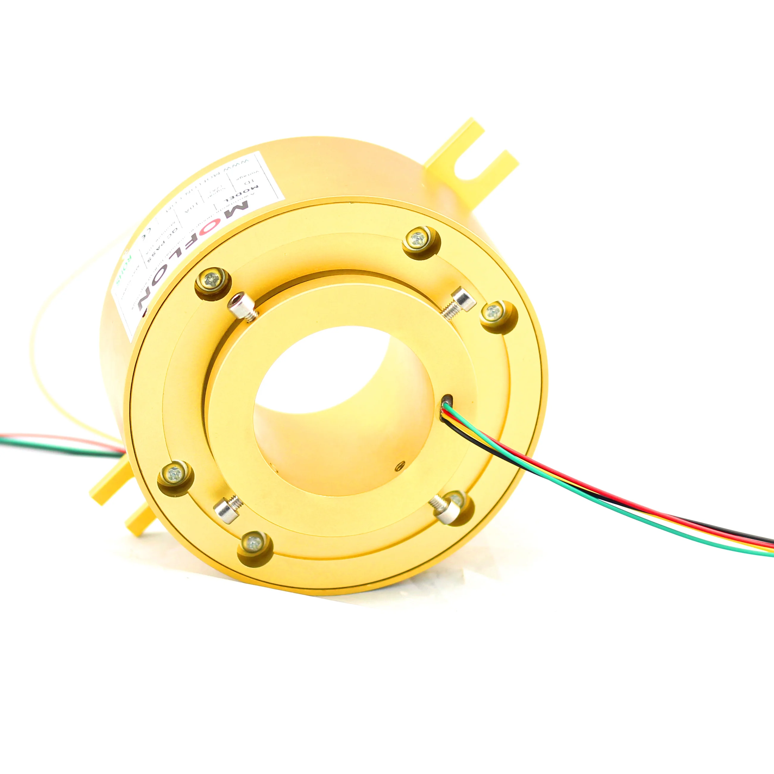 Slipring electric slip ring hole diameter25.4mmXOD86mm 6 wires through ...